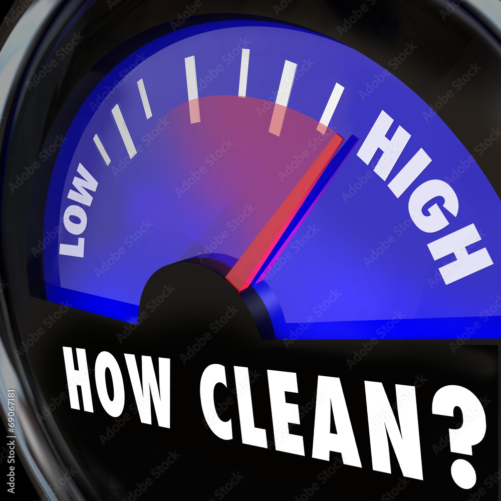 How Clean Words on Gauge Measuring Cleanliness Level Inspection Stock ...