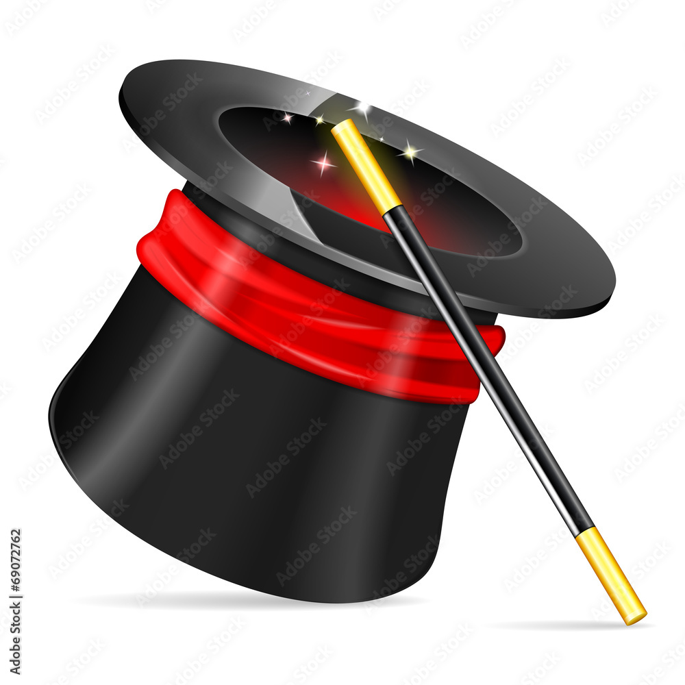 Magician Hat Stock Vector | Adobe Stock