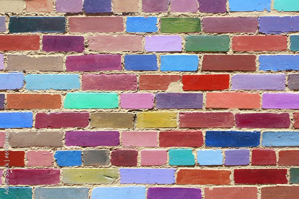 Painted brick wall - Boulder (Colorado) Stock Photo | Adobe Stock