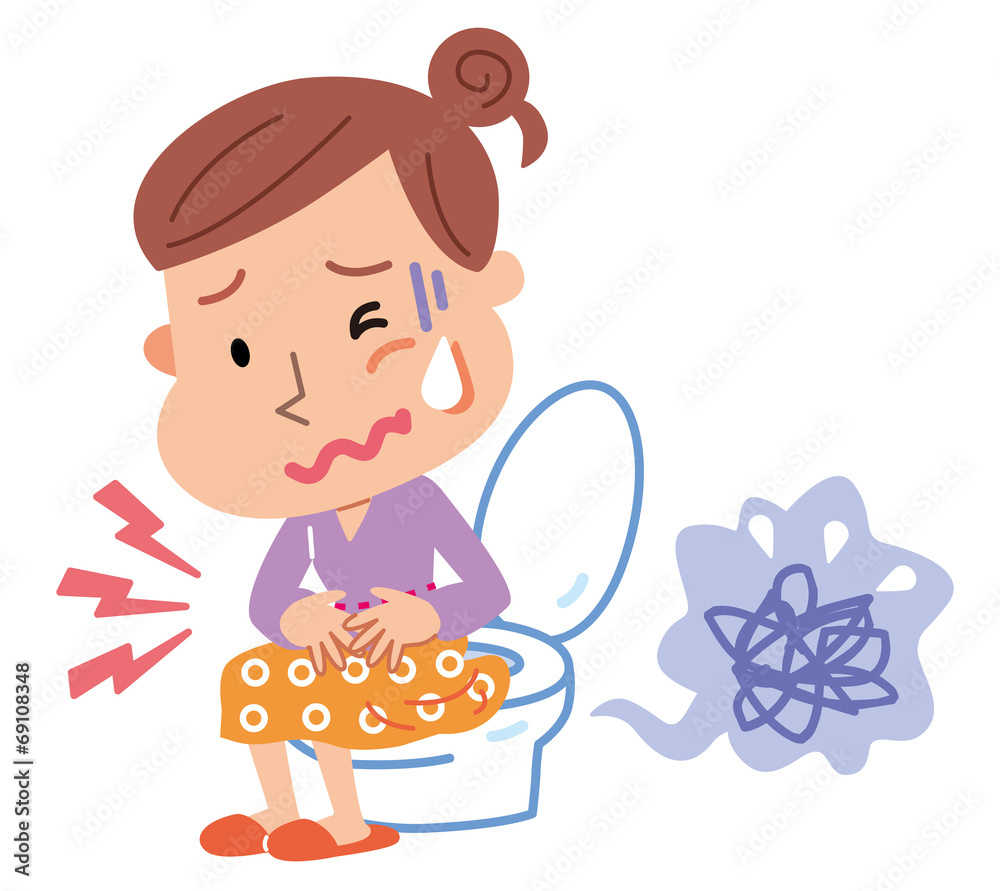 便通 下痢 女性 Stock イラスト | Adobe Stock