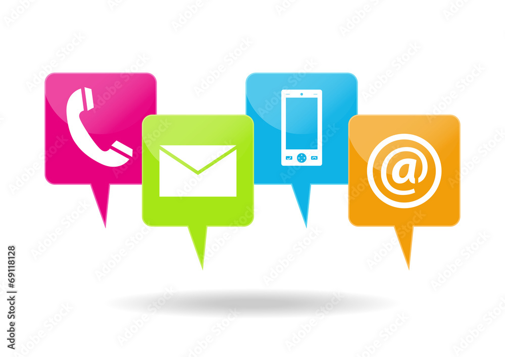 Contact icons Stock-Vektorgrafik | Adobe Stock