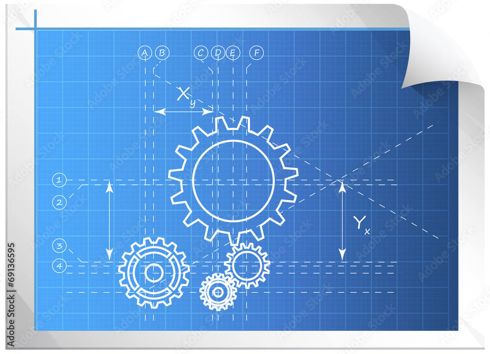 Technical Drawing - Illustration Stock Vector | Adobe Stock