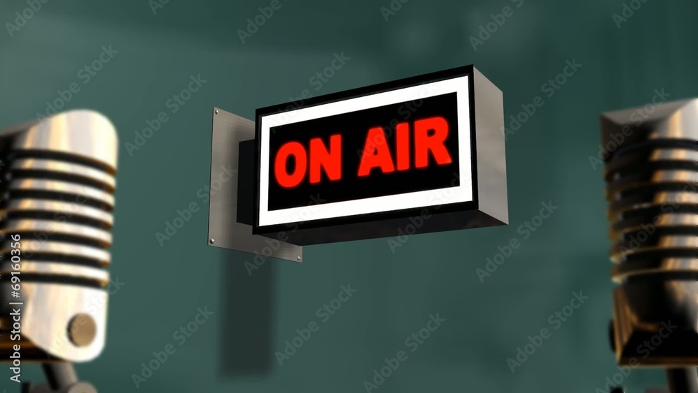 On Air - Studio Background dolly shot with depth of field (DOF) Stock ...