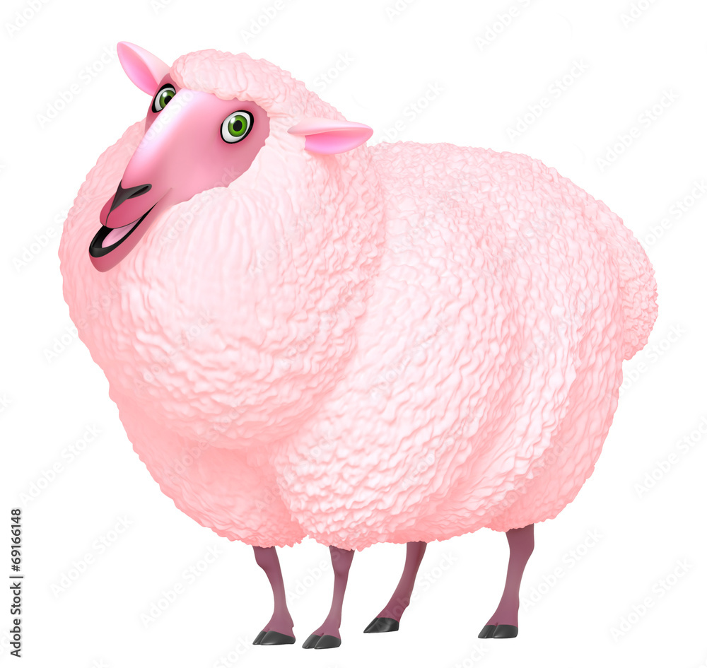 pink sheep Stock Illustration | Adobe Stock