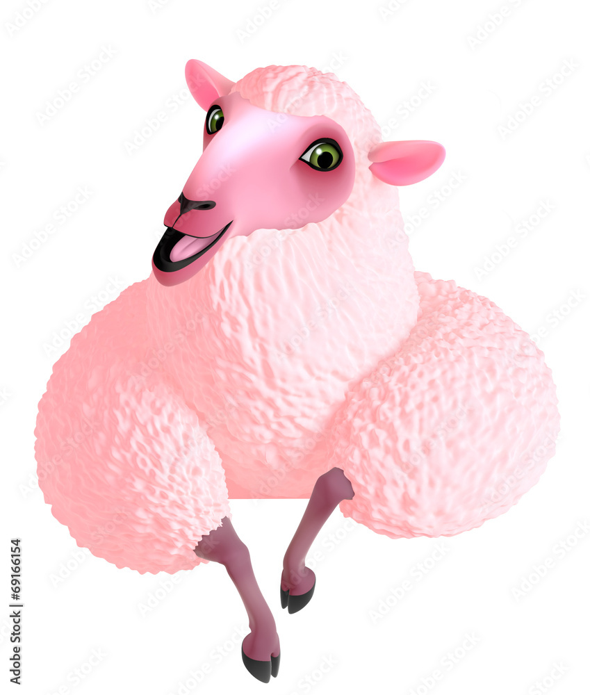 pink sheep Stock Illustration | Adobe Stock