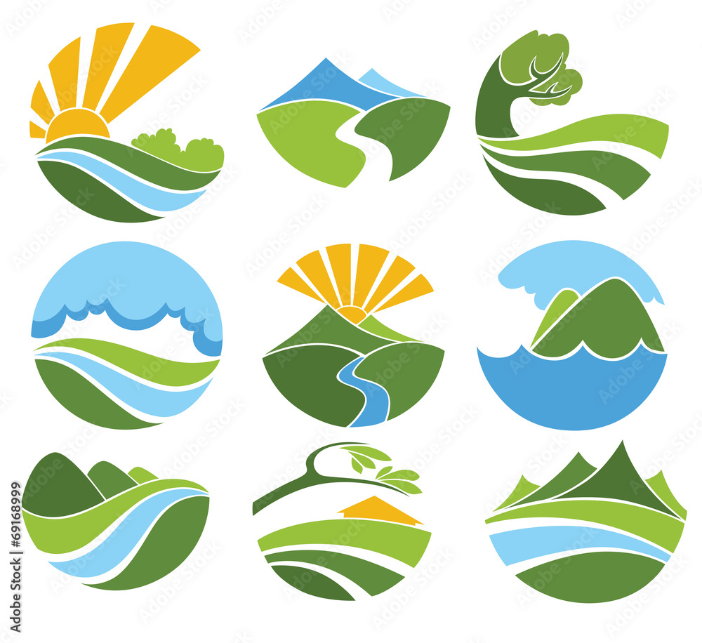 lovely landscape Stock Vector | Adobe Stock