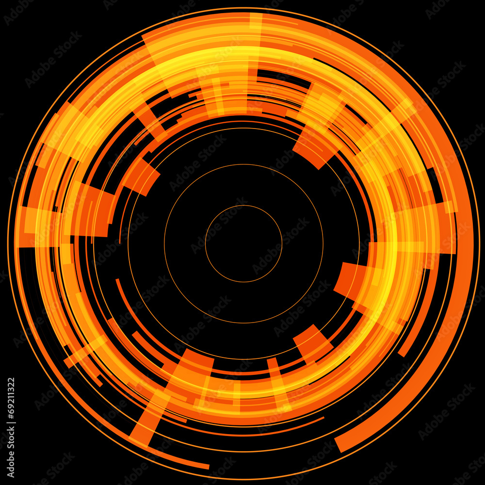 Techno yellow circle. Raster Stock Illustration | Adobe Stock