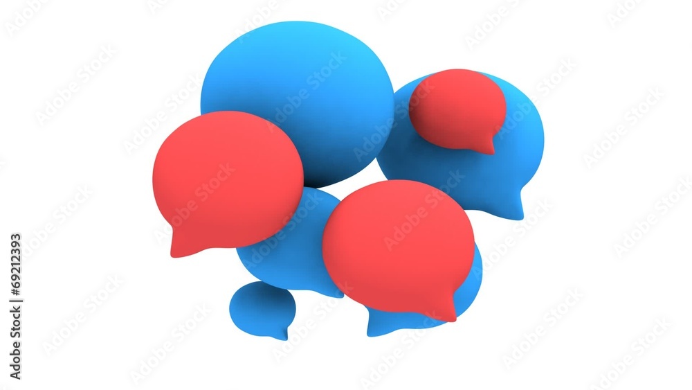 Speech bubbles pulse animation. Chat symbols Stock ビデオ | Adobe Stock