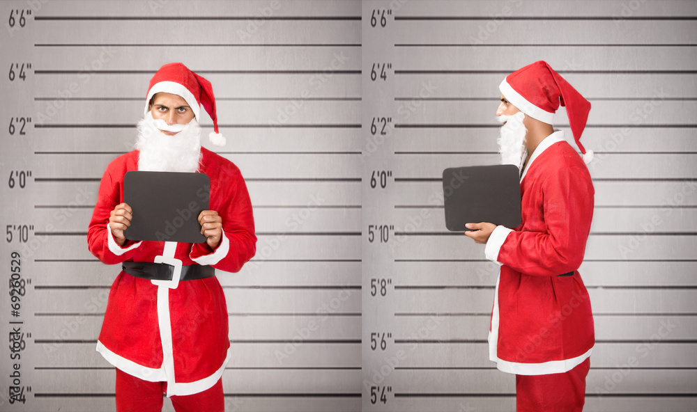 Santa Claus arrested in a prison situation Stock Photo | Adobe Stock