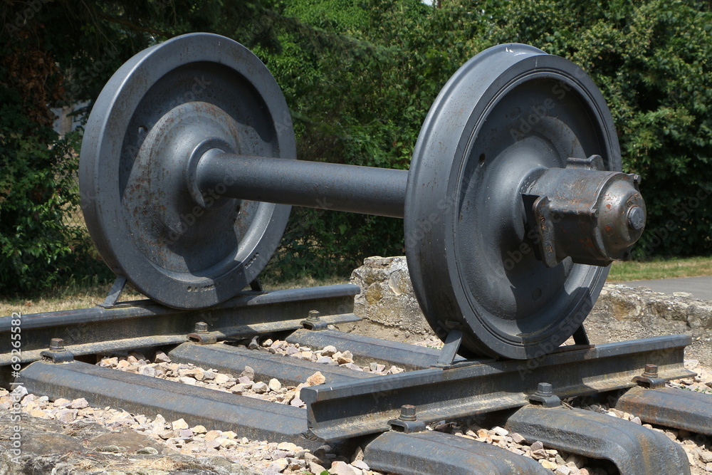 Radsatz für Eisenbahn, Lokomotive, Waggon Stock-Foto | Adobe Stock