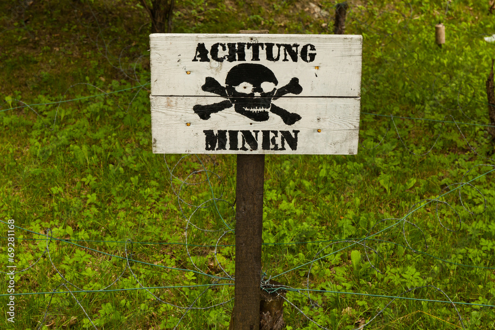Achtung Minen Stock Photo | Adobe Stock