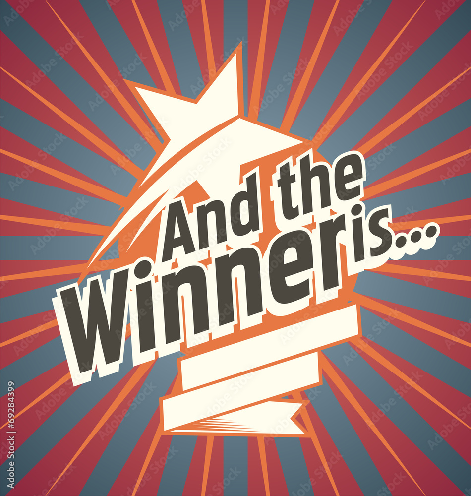Vector poster design for the winner of the competition Stock Vector ...