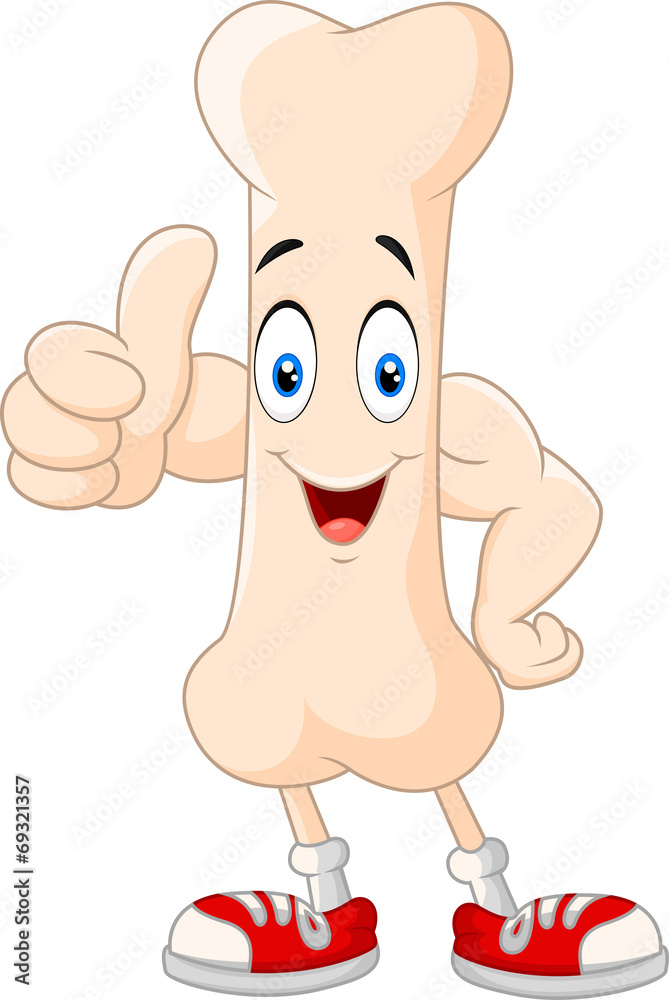 Strong bone cartoon character Stock Vector | Adobe Stock