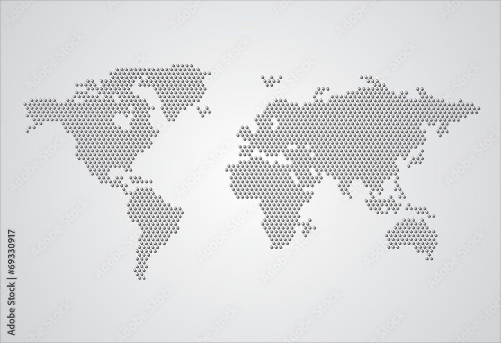 Dotted Map of the World radial fill Stock Vector | Adobe Stock