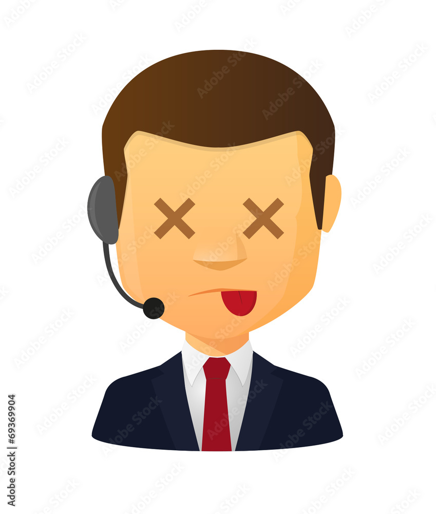 Male sick avatar Stock Vector | Adobe Stock