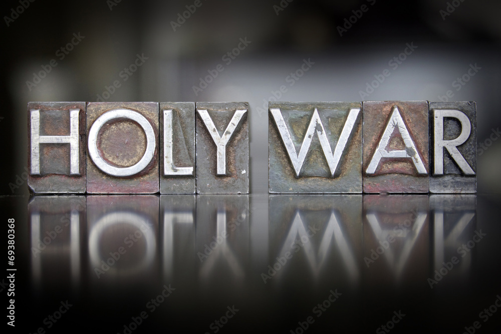 Holy War Letterpress Stock Photo | Adobe Stock