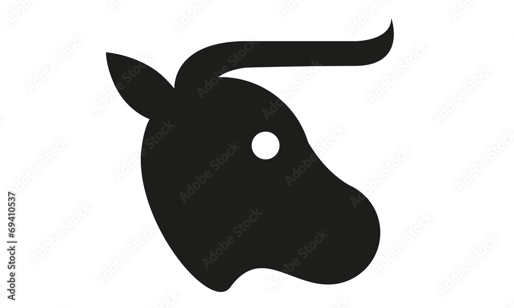 Stier Kopf Profil Stock Vector | Adobe Stock