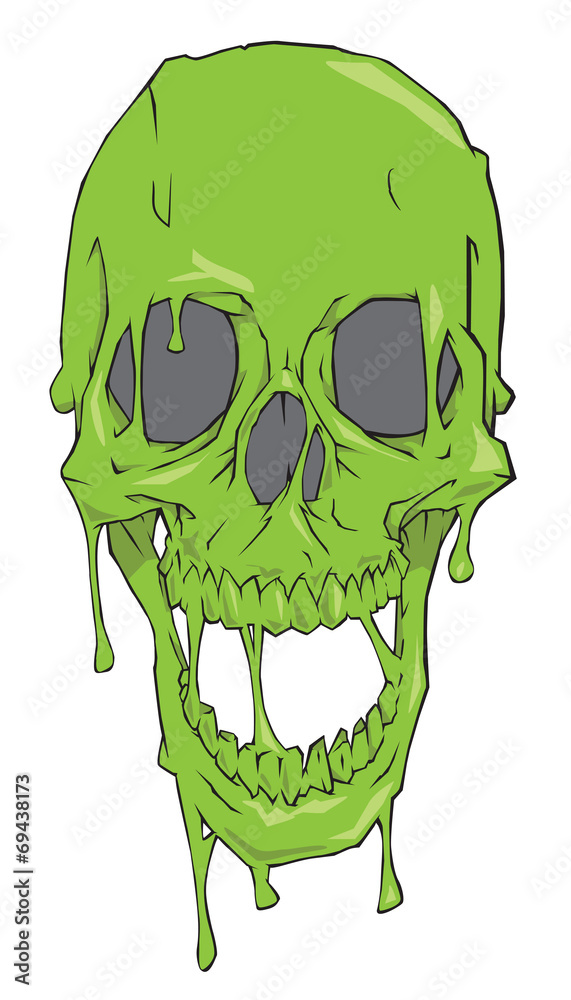 Slime skull Stock Vector | Adobe Stock