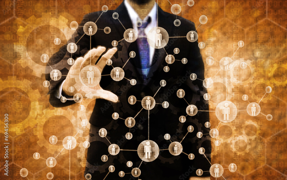 Choosing the right person on a group of business people Stock Photo ...