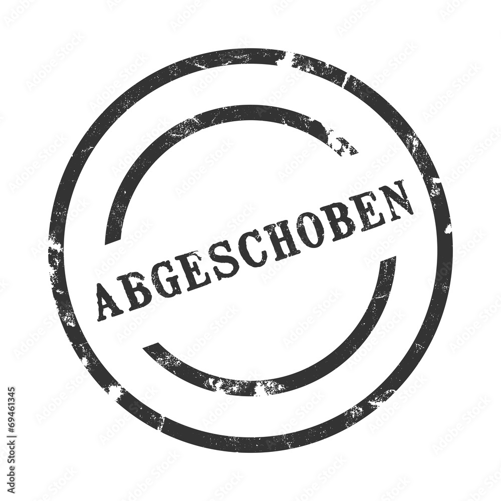 sk7 - StempelGrafik Rund - Abgeschoben - g1394 Stock Illustration ...
