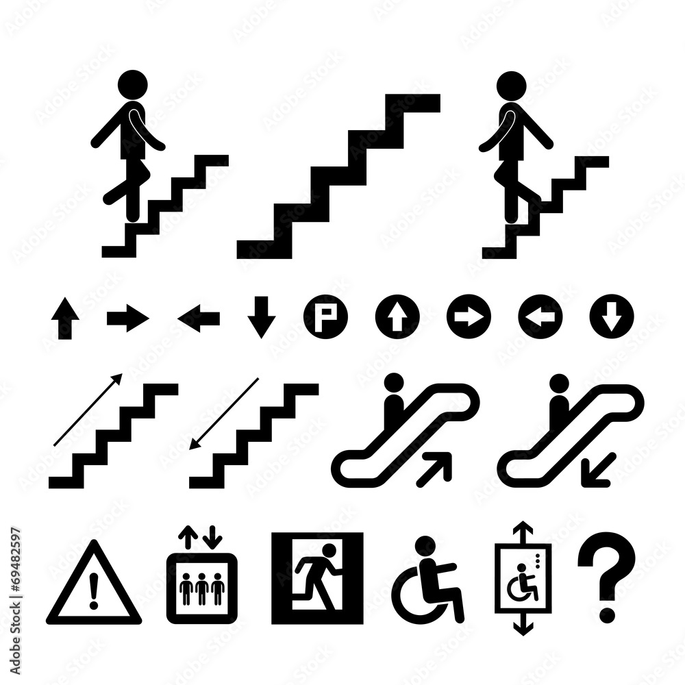 staircase symbol set Stock Vector | Adobe Stock