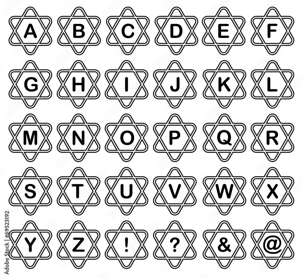 Triangular Alphabet Stock Vector | Adobe Stock