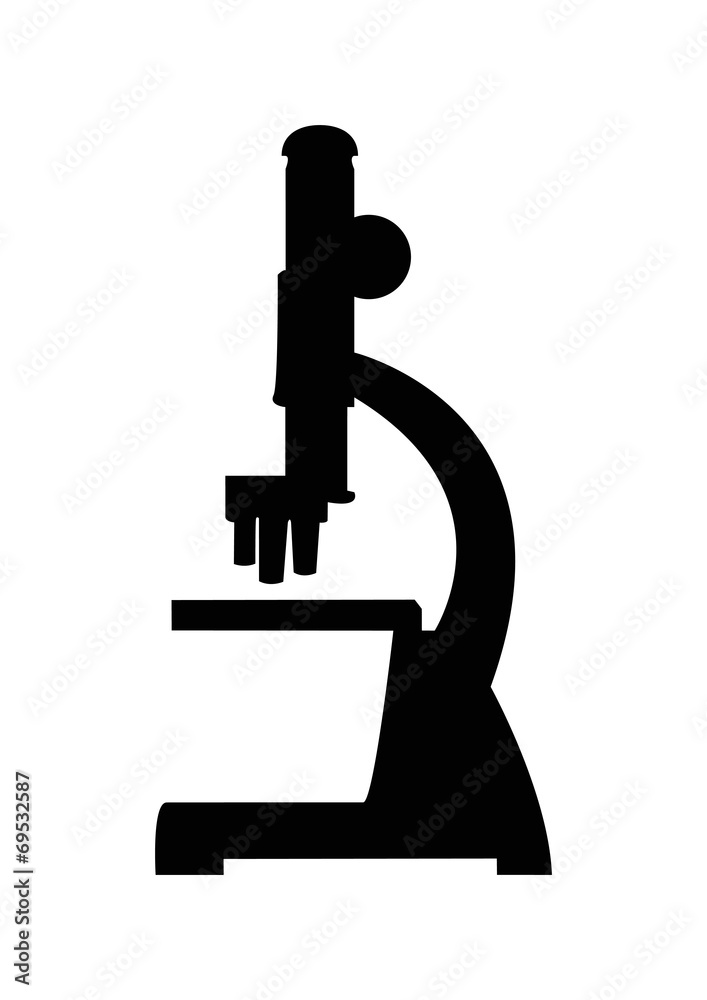 microscope silhouette Stock Vector | Adobe Stock