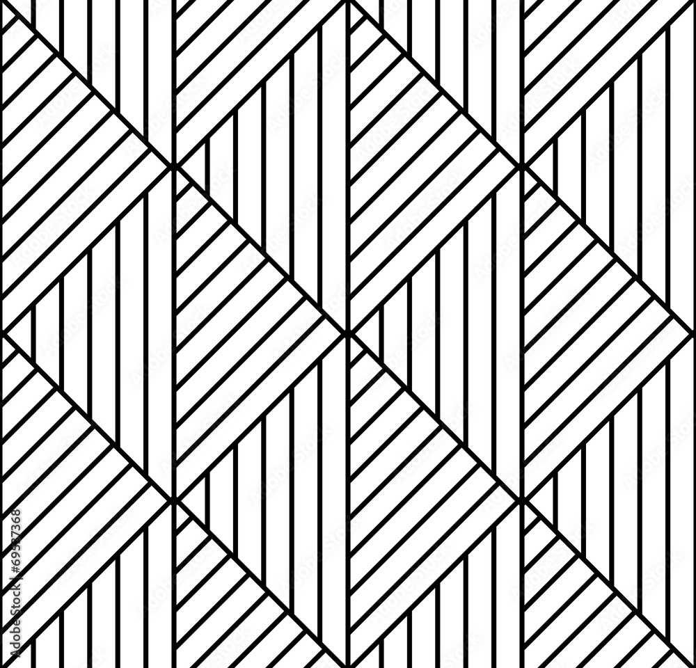 Seamless geometric pattern in op art design. Vector art. Stock Vector ...