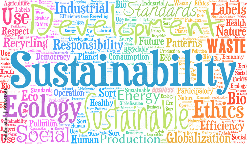 Sustainability word cloud Stock Vector | Adobe Stock