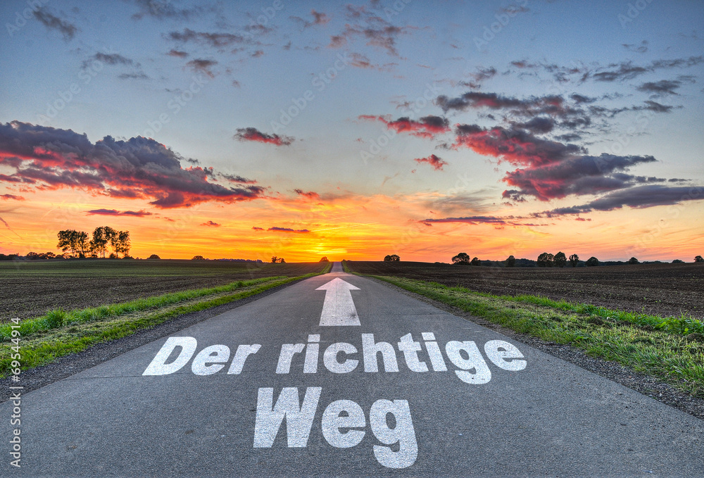 der richtige weg Stock Photo | Adobe Stock