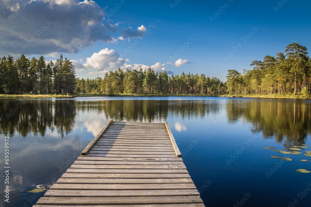 Swedish Lakeview Stock Photo | Adobe Stock