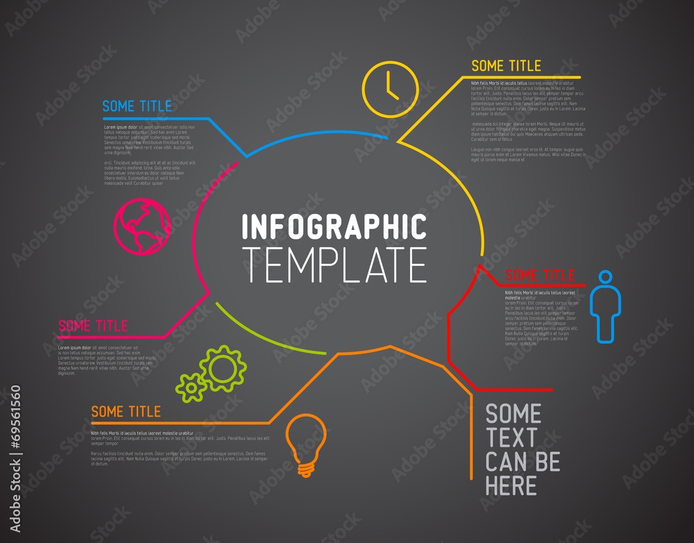 Modern Infographic report template made from lines Stock Vector | Adobe ...