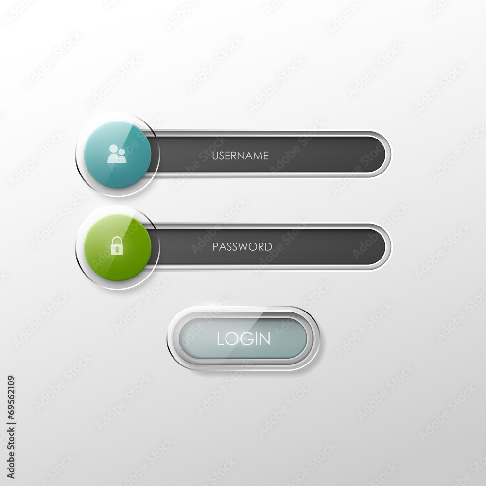 Vector login form Stock Vector | Adobe Stock