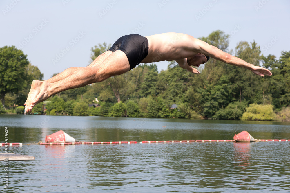 Diving Off A Diving Board