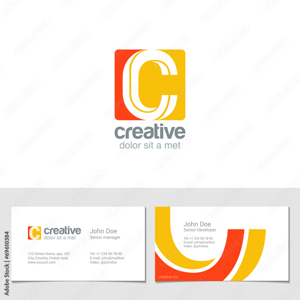 Corporate Logo C Letter company vector design. Logotype Stock Vector ...