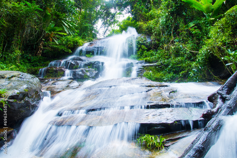 Mon Tha Than Waterfall In Doi Suthep - Pui National Park Stock Photo ...