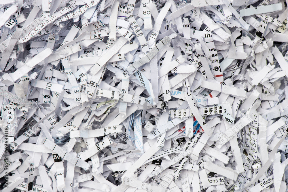 Shredded paper texture background Stock Photo | Adobe Stock