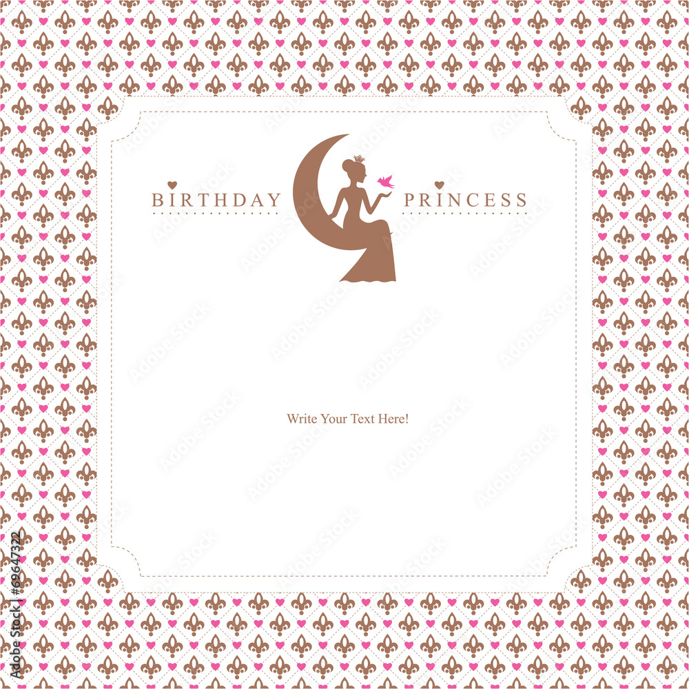 princess card design Stock Vector | Adobe Stock
