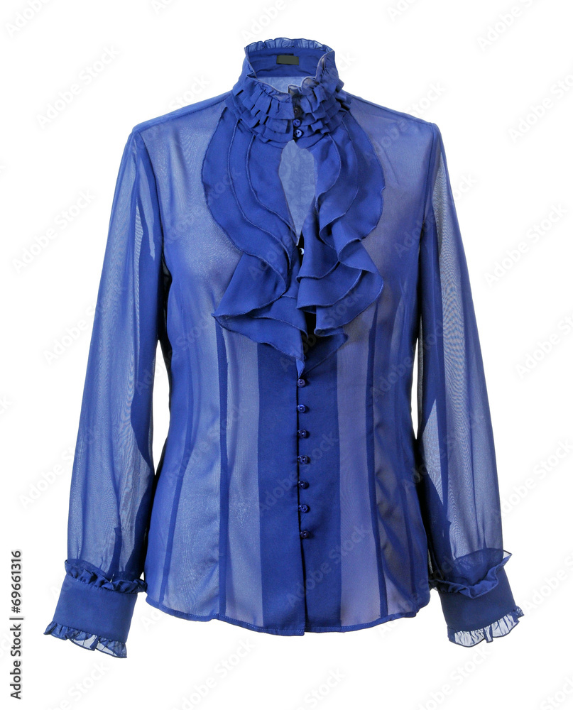 blue shirt isolated on white Stock Photo | Adobe Stock