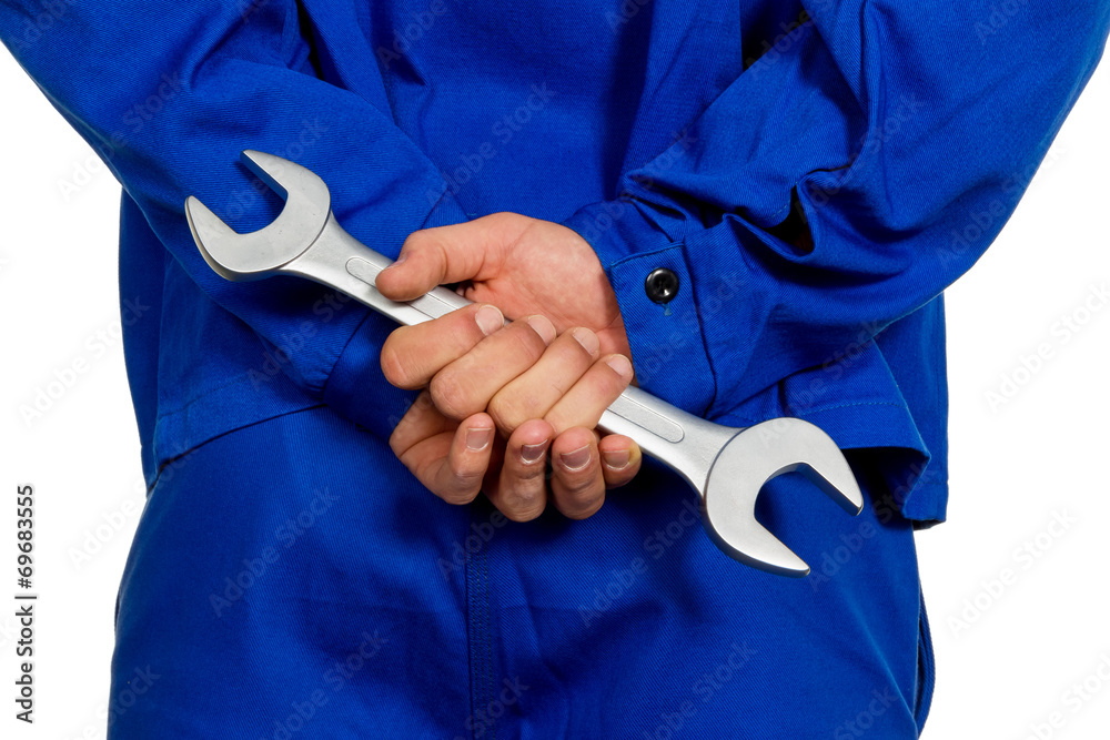 Handwerker mit Werkzeug Stock-Foto | Adobe Stock