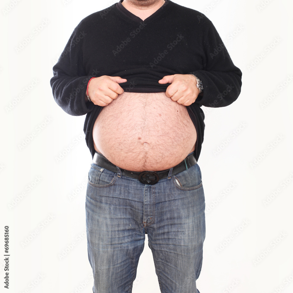 Mann mit Bierbauch Stock-Foto | Adobe Stock