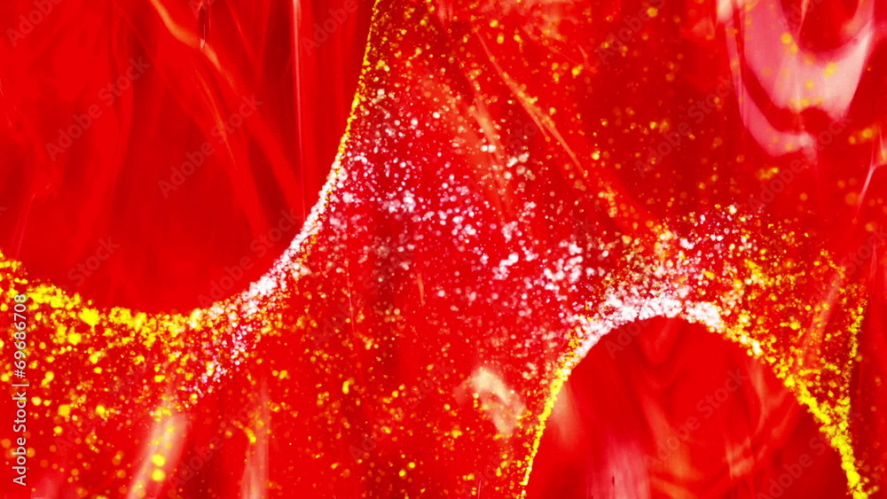 Red seamless looping background of cascading particle effects Stock ...