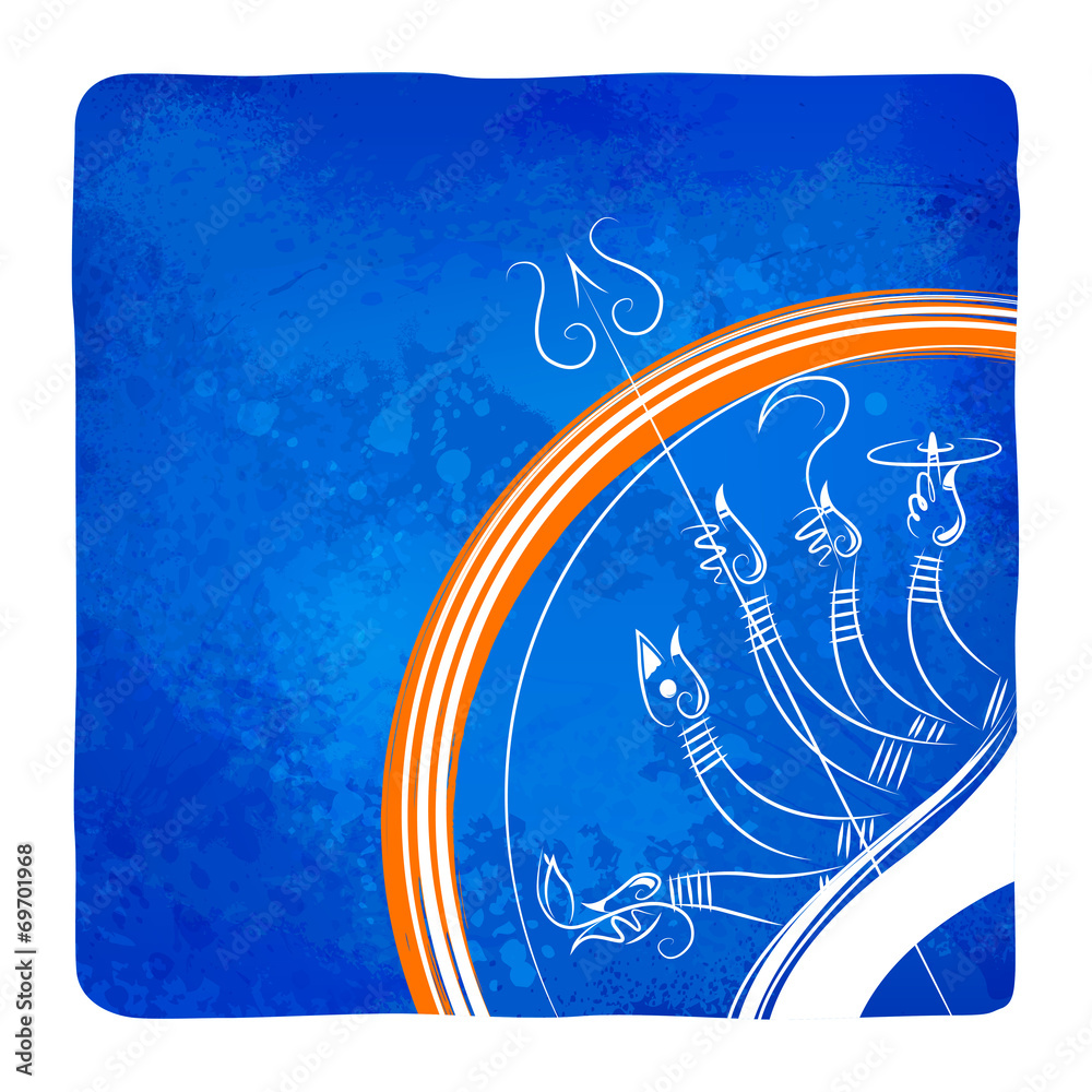 Goddess Durga killing Mahishasura Stock Vector | Adobe Stock