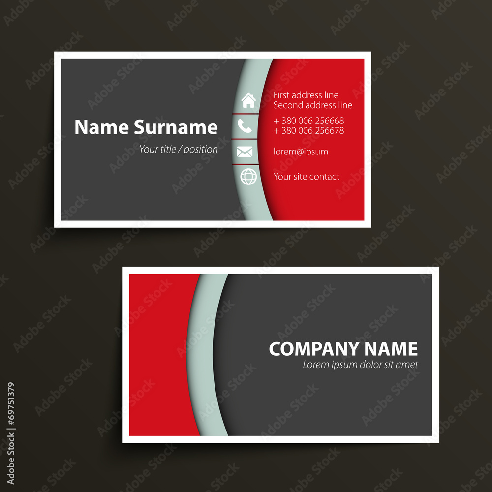 Business card Stock Vector | Adobe Stock