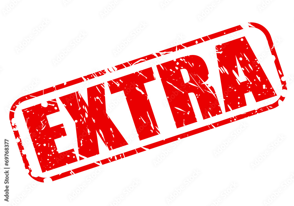 Extra red stamp text Stock Vector | Adobe Stock