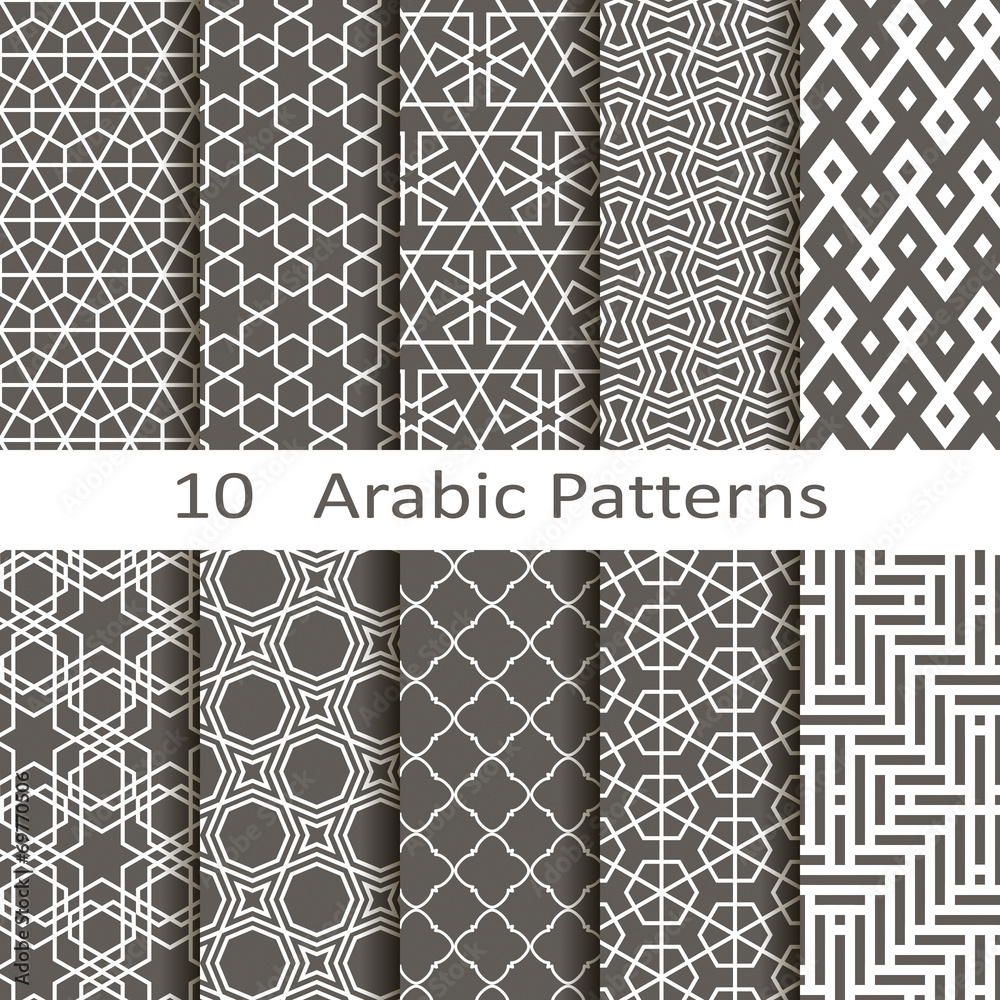 Set of ten Arabic patterns Stock Vector | Adobe Stock