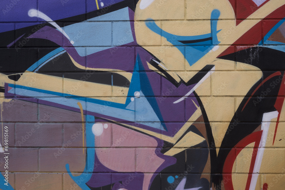 Murales vivacemente colorato Stock Photo | Adobe Stock