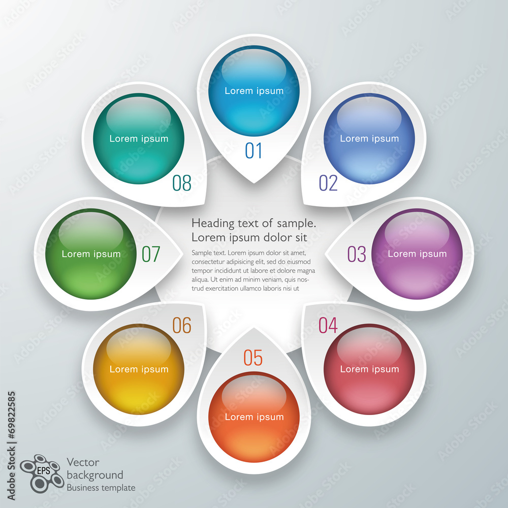 8-Step Process, Business Chart #Vector Graphics Stock Vector | Adobe Stock