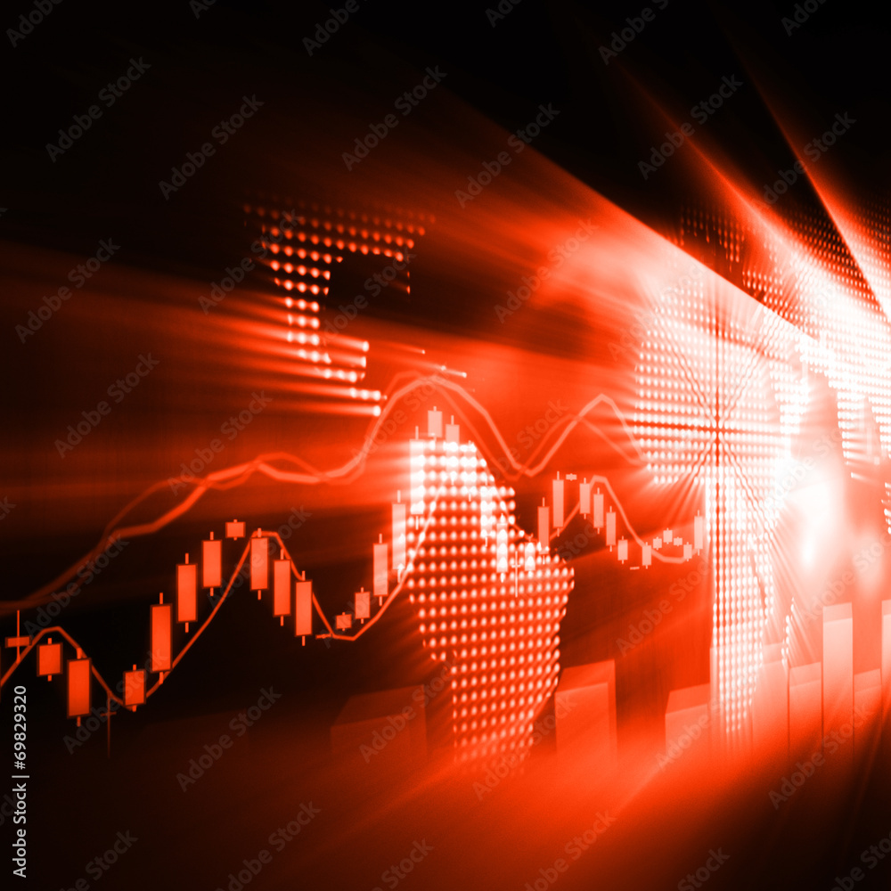 Stock Market Graph and Bar Chart Stock Photo | Adobe Stock