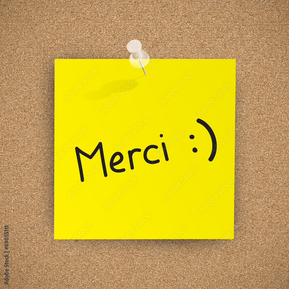 Message "MERCI" (remerciements gratitude mot papier note) Illustration ...